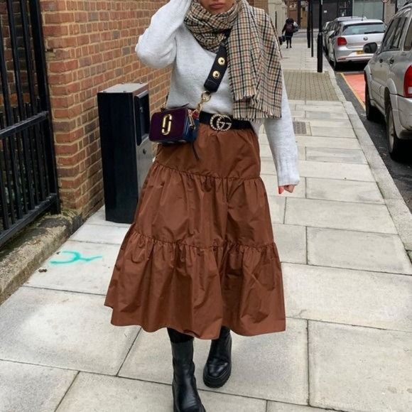 Zara | Skirts | Zara Taffeta Volumous Tiered Skirt | Poshmark